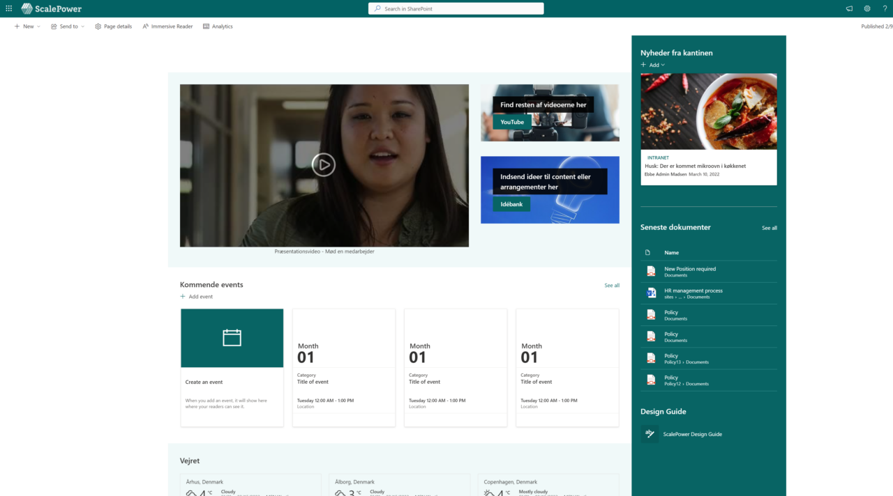 Intranet i SharePoint | Microsoft-baseret løsning